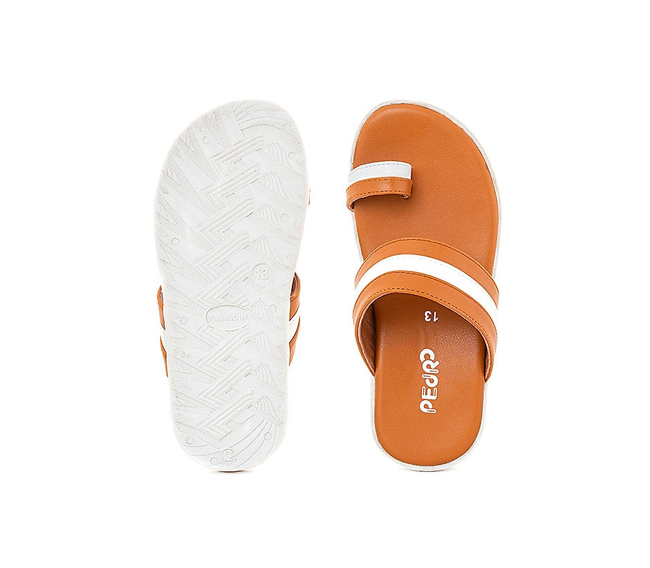 Pedro Tan Brown Slip On Sandal for Boys (5-13 yrs)