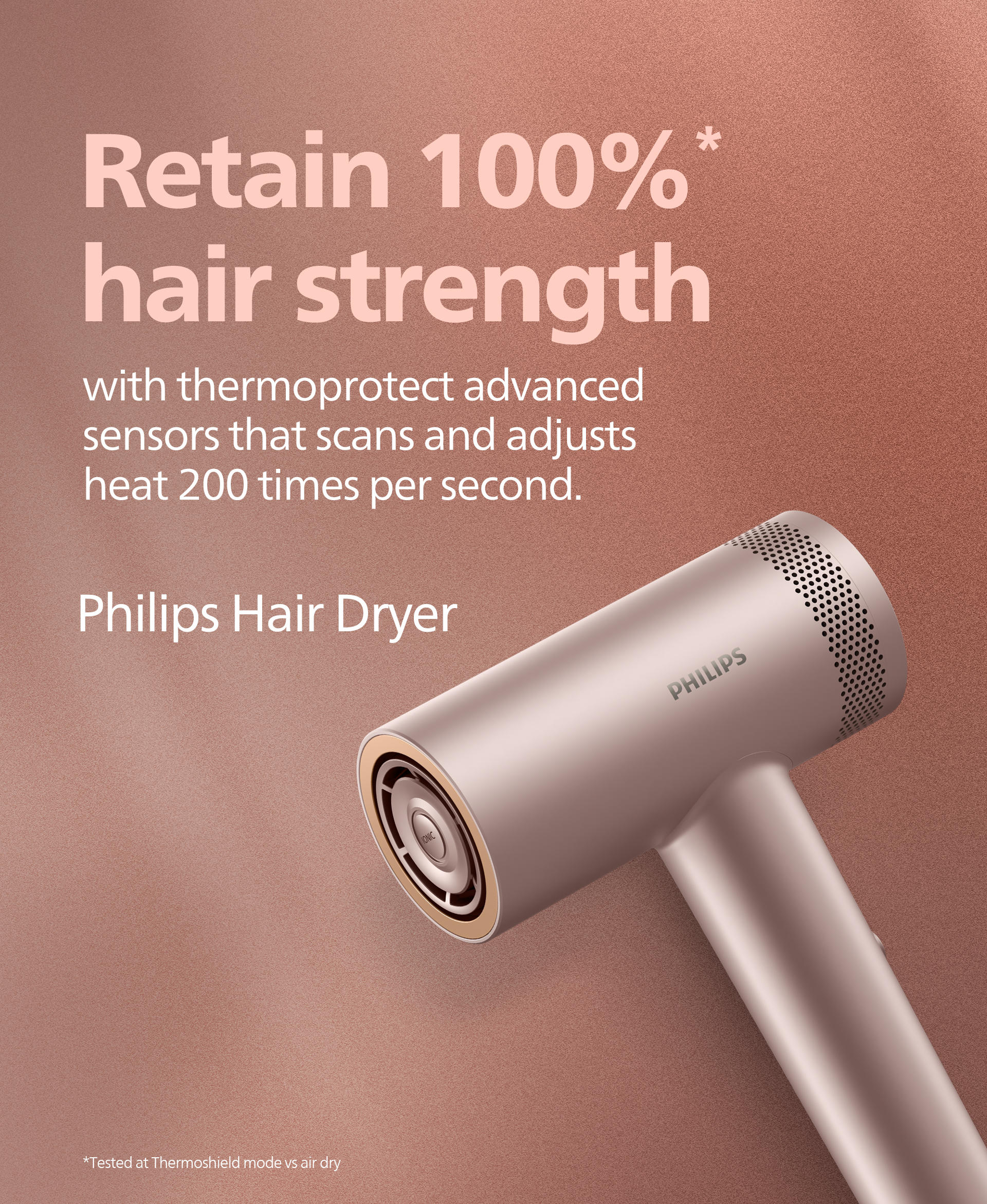 Hair Dryer with ThermoShield Advanced Technology | Ion Function | Brus